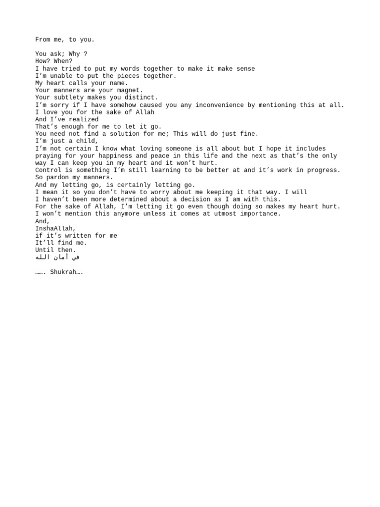 From Me, To You. | PDF