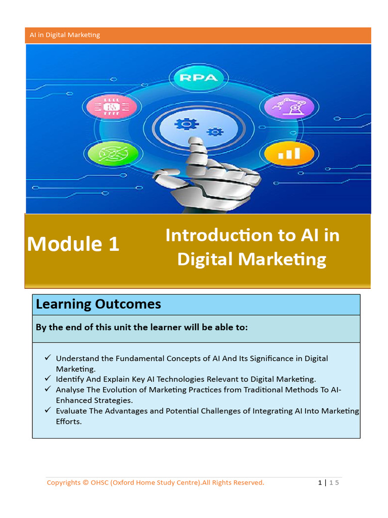 AI Integration in Digital Marketing | PDF | Artificial Intelligence ...