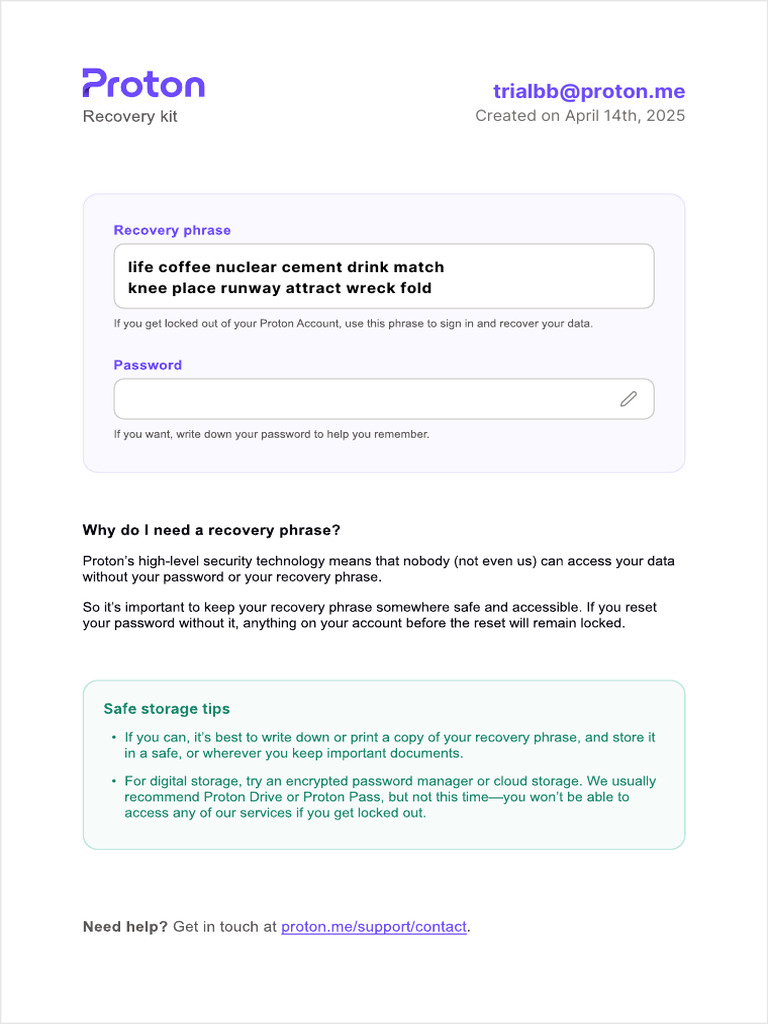 Proton Recovery Kit | PDF