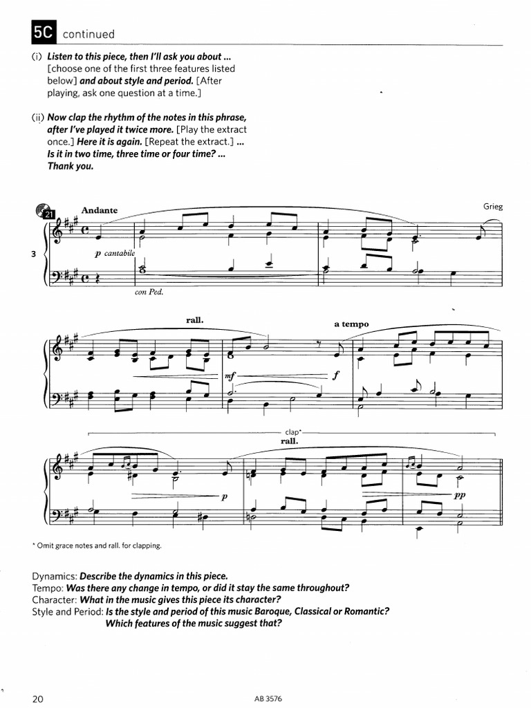 Specimen Aural Tests 4-5 - 21 | PDF | Musicology | Elements Of Music