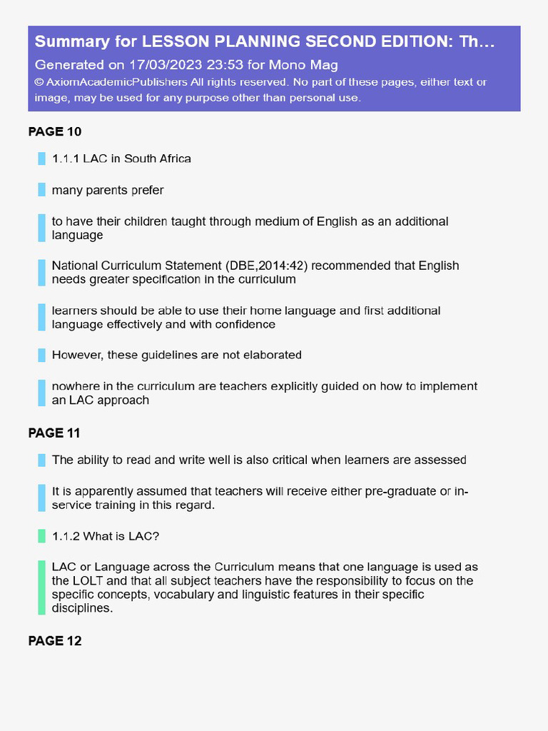ENAC 211 Summary | PDF