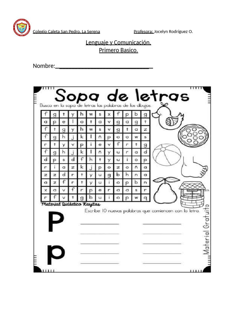 Guia Consonante P 2 | PDF