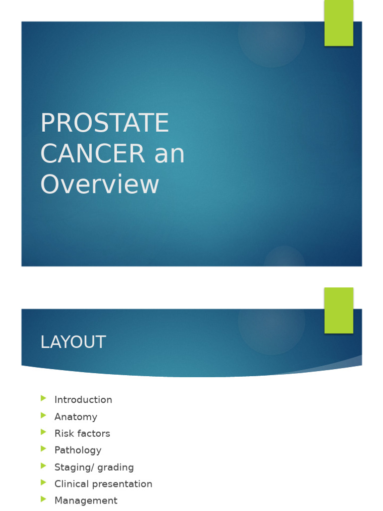 PROSTATE CANCER Overview | PDF | Prostate | Prostate Cancer