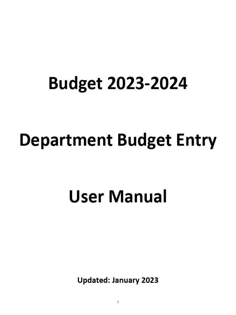 Munis Budget Entry User Manual 2024 | PDF | Computing | Software