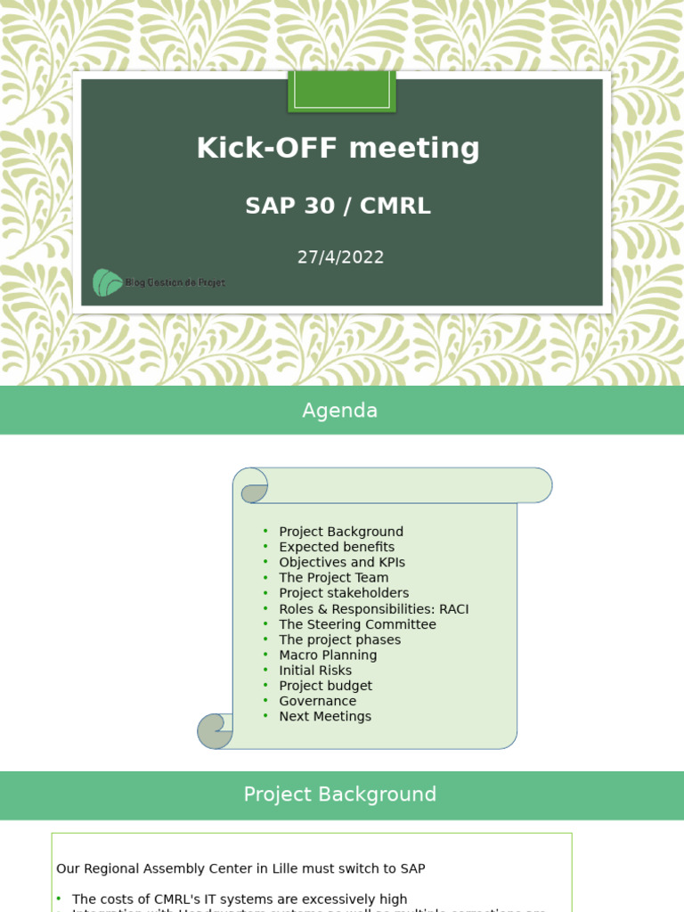 08 - Kick OFF Meeting Presentation en | PDF | Performance Indicator | Audit