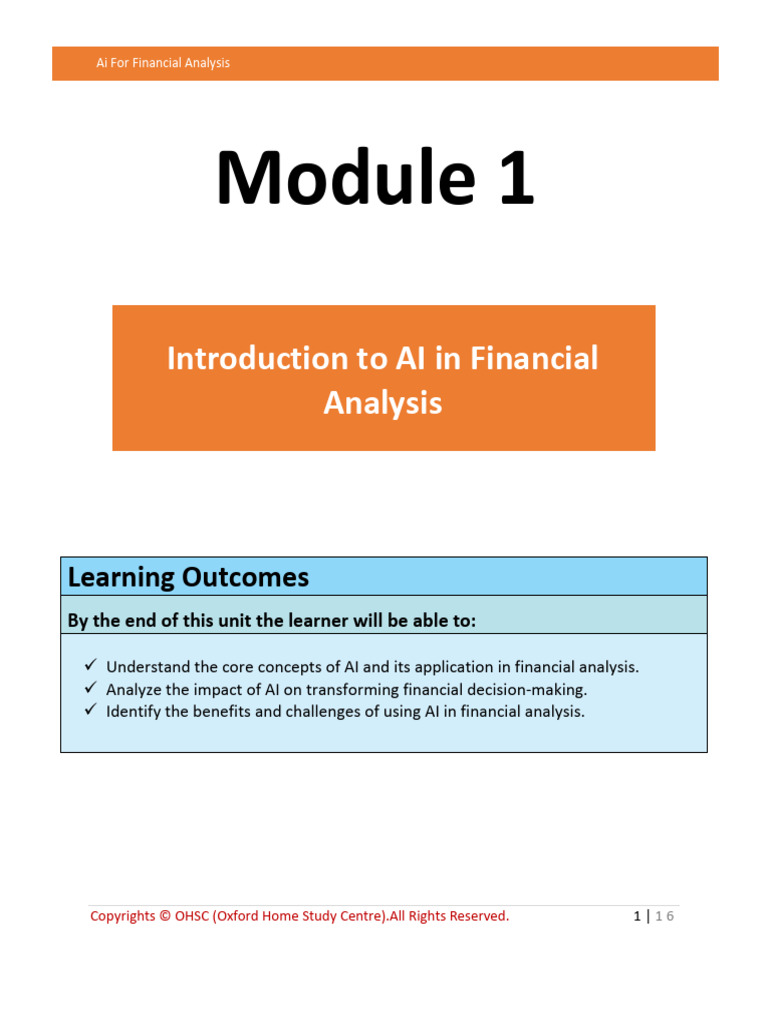 AI Transforming Financial Analysis | PDF | Machine Learning ...