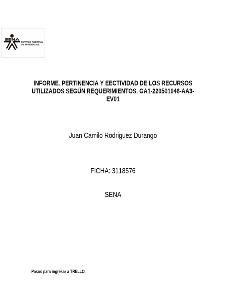 Informe Trello | PDF