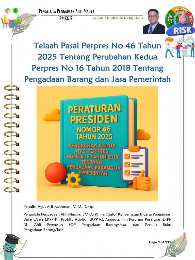 Telaah Pasal Perpres No 46 Tahun 2025 | PDF
