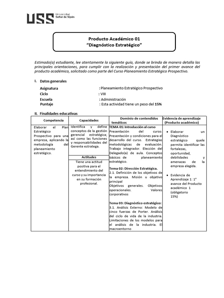 Guía PA1 Planeamiento | PDF | Planificación | Planificación estratégica
