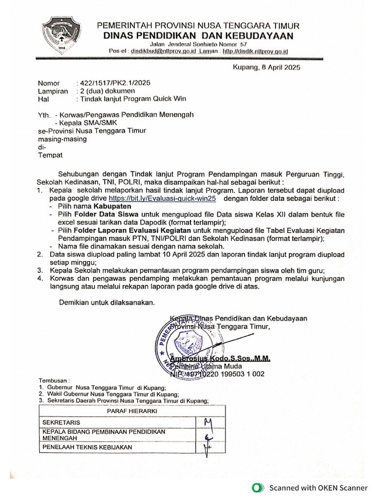 Tindak Lanjut Program Quick Win Fix | PDF