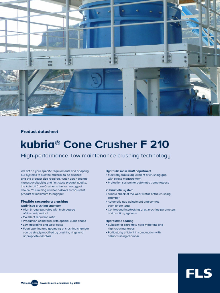 KubriaConeCrusher F210 Datasheet en | PDF | Mechanical Engineering