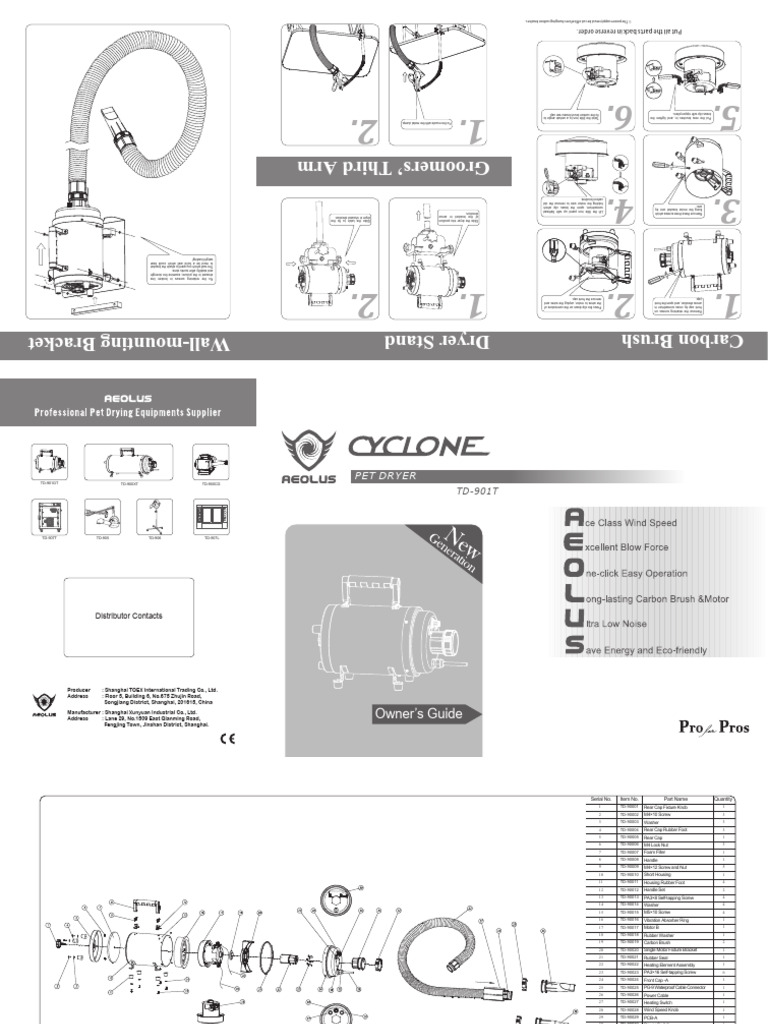 Manual de La Turbina o Sopladora Aeolus Cyclone TD-901T | PDF ...
