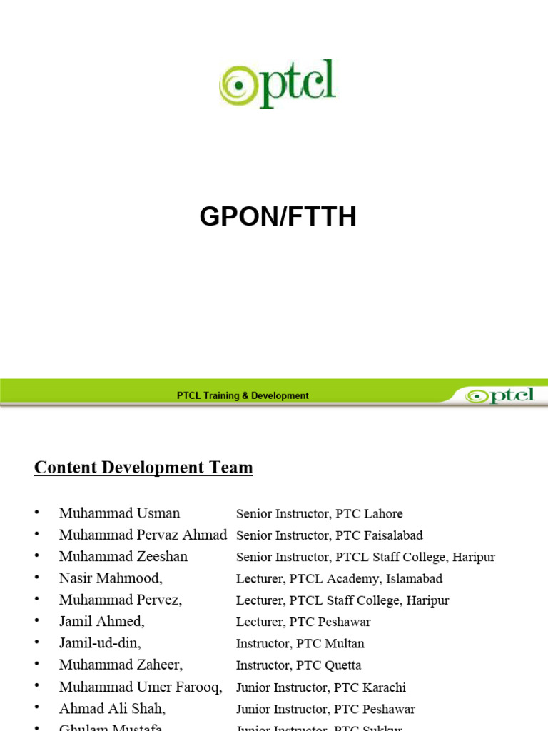 GPON_FTTH Fundamentals | PDF | Optical Fiber | Fiber Optic Communication