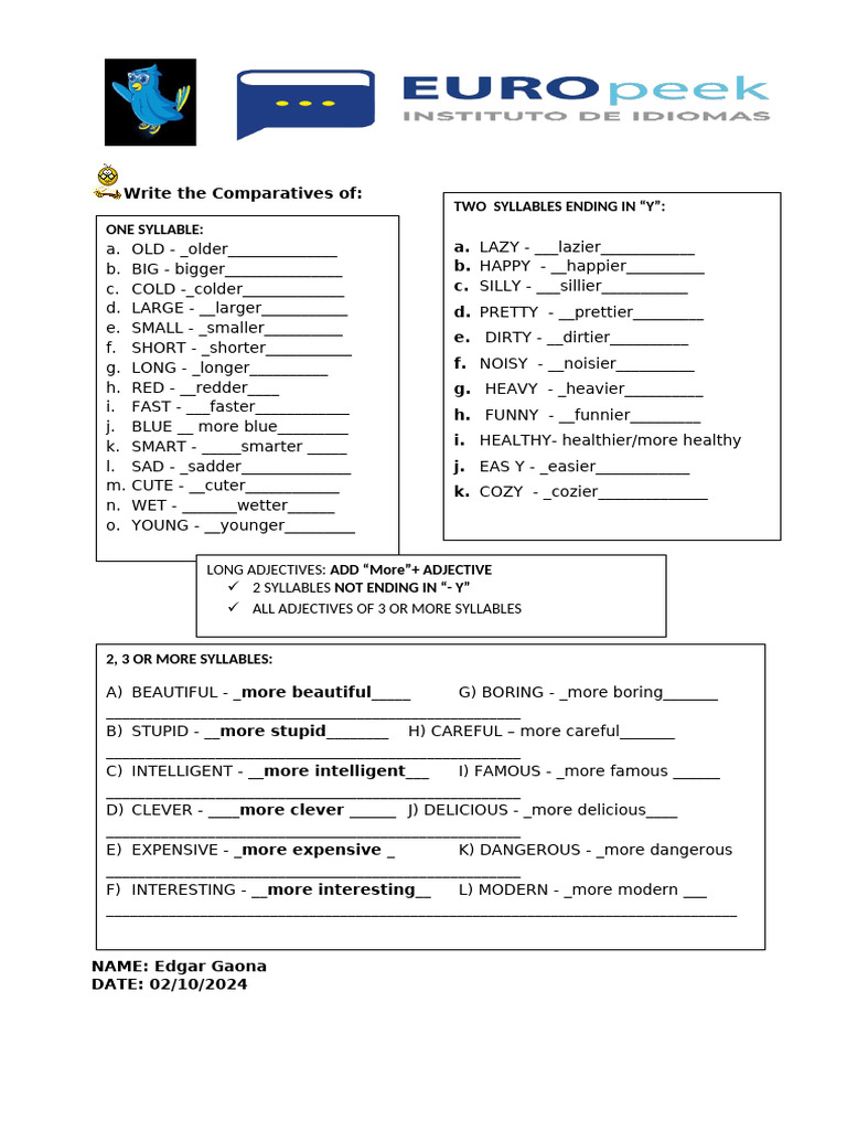 Comparatives_TASK_1[1] | PDF