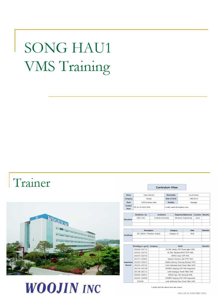 VMS Training - Vibration Monitor System and Program | PDF | Amplitude | Frequency