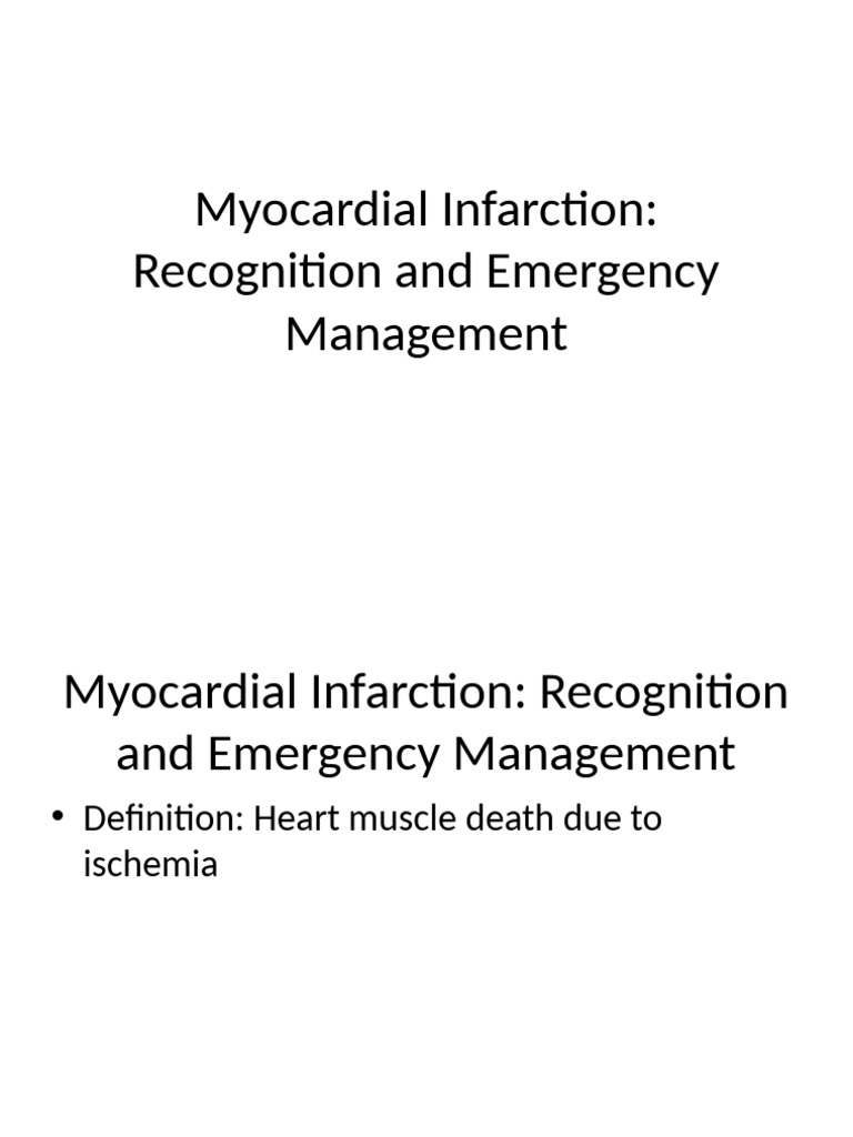 Myocardial Infarction | PDF