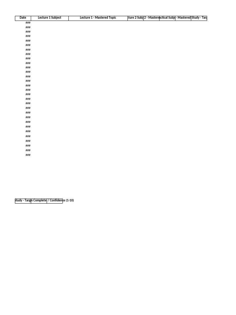 One Topic Master Tracker | PDF
