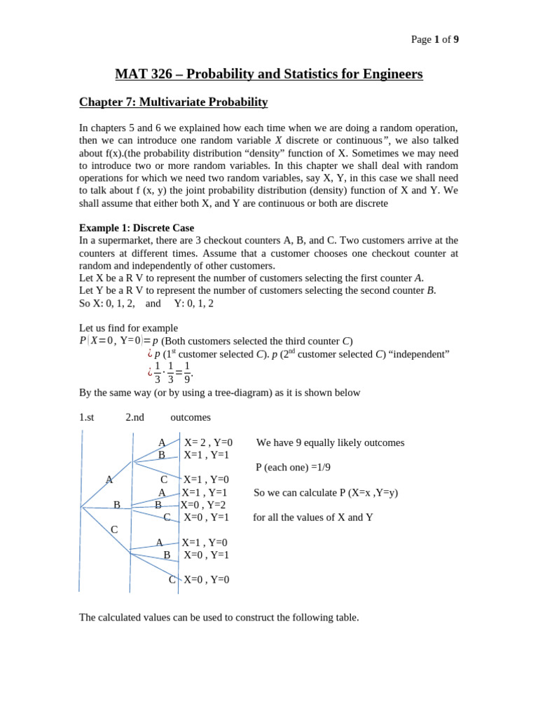 MAT 326 Chapter 7 Fall 2024 | PDF | Probability Distribution | Probability Density Function