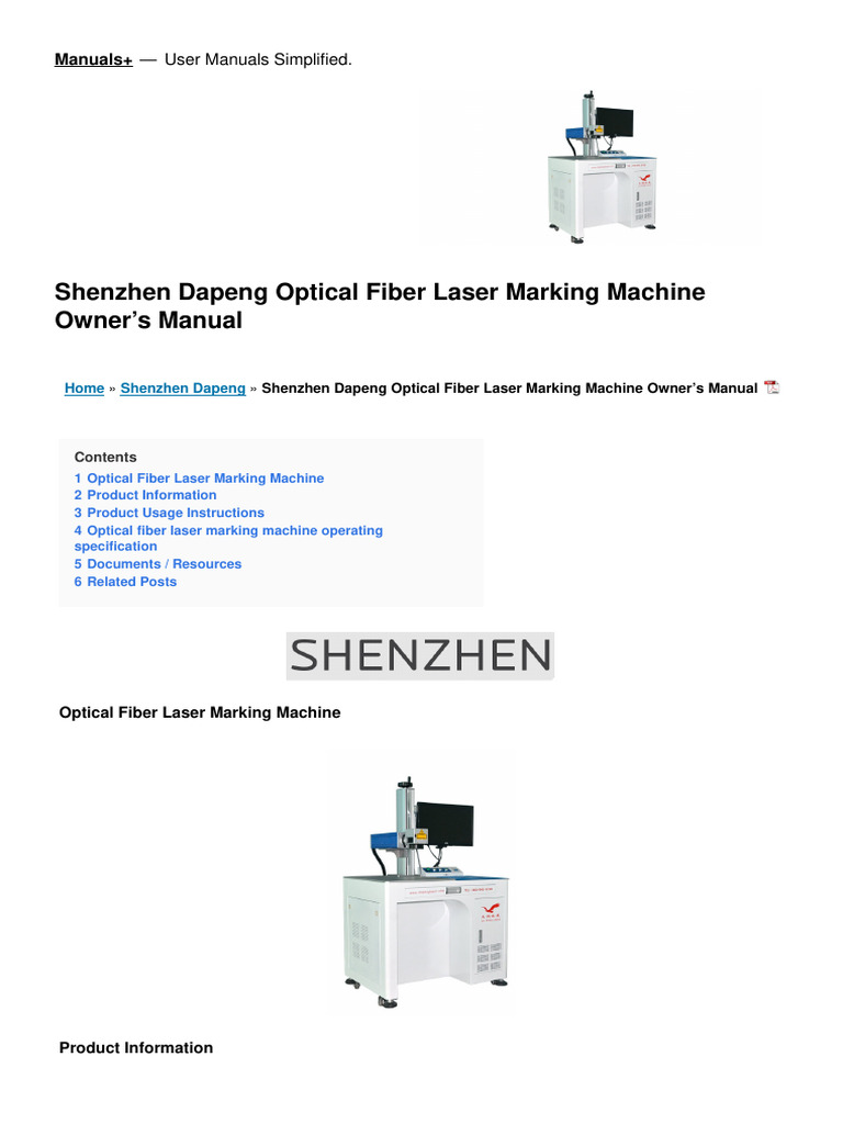 Laser Marking Machine Operation Guide | PDF | Laser | Optical Fiber