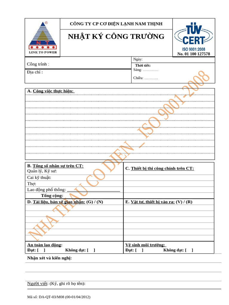Da-Qt-03-M08 - Nhat Ky Cong Truong | PDF