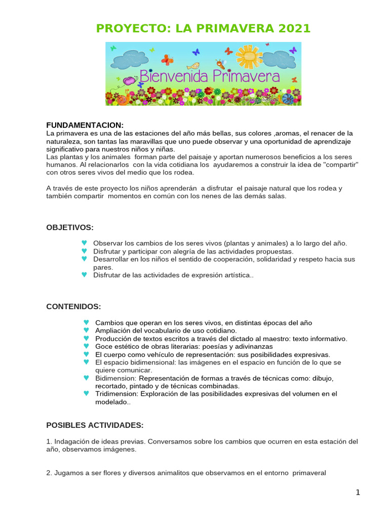 Proyecto de Primavera 2021 | PDF