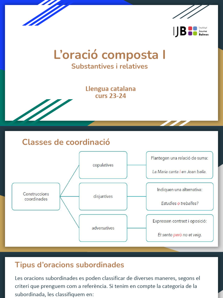 Sintaxi. Substantives I Relatives | PDF