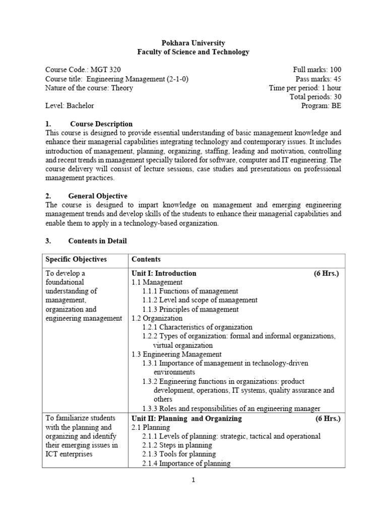 Engineering Management-1 | PDF | Engineering | Motivation