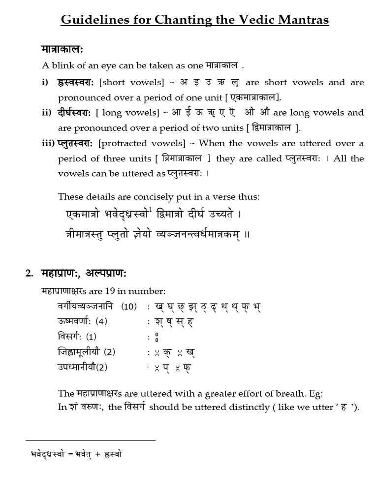 Chanting Guidelines | PDF | Stress (Linguistics) | Phonology