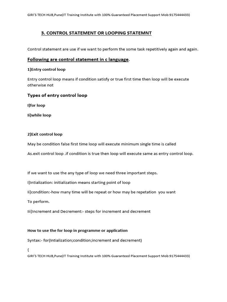 3 - Third Chapter R Looping Statemnt | PDF | Control Flow | Computing