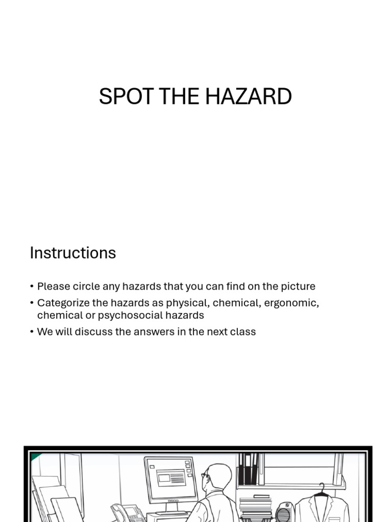 SPOT THE HAZARD-Activity | PDF