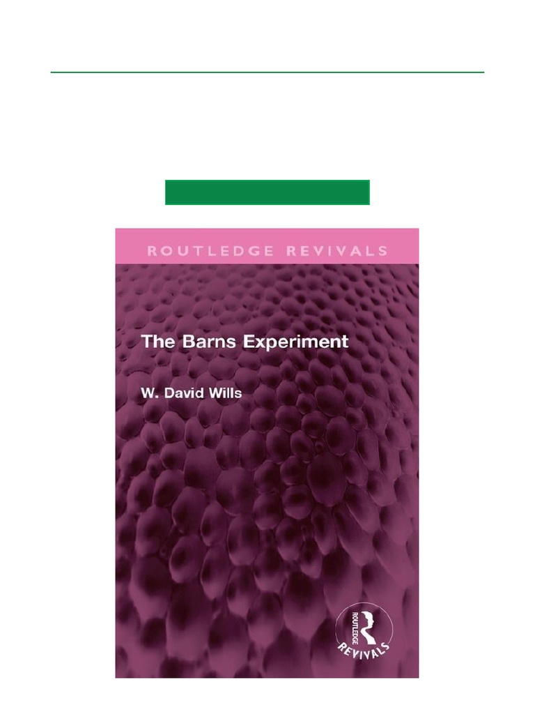 The Barns Experiment 1st Edition Official Download | PDF