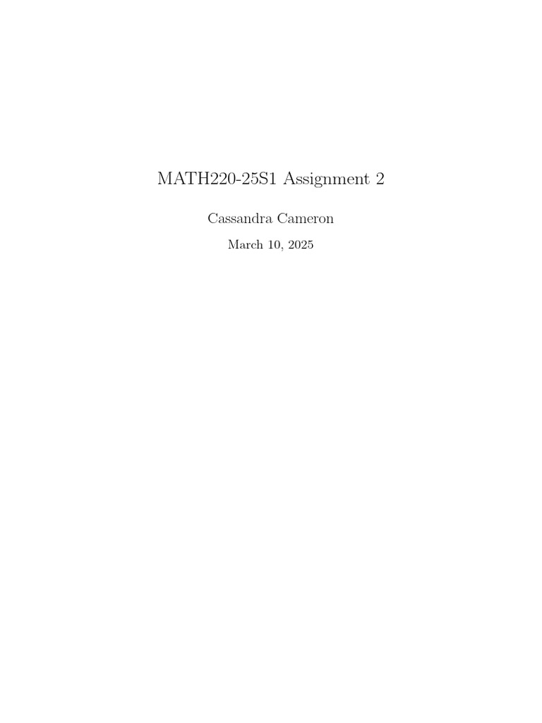Math220 Assignment 2 | PDF | Matrix (Mathematics) | Group (Mathematics)