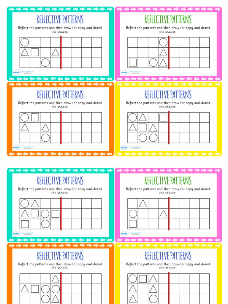 Reflective Patterns Maths Challenge | PDF