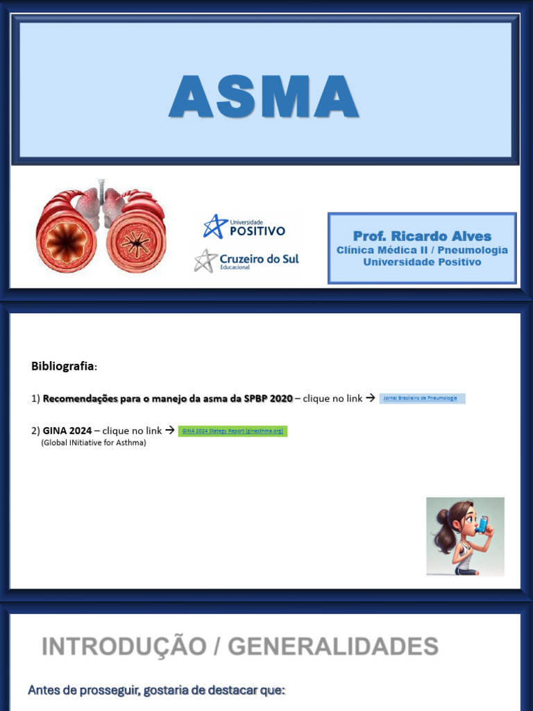 ASMA e DPOC INTERNATO 2025 | PDF | Sistema imunológico | Citocina