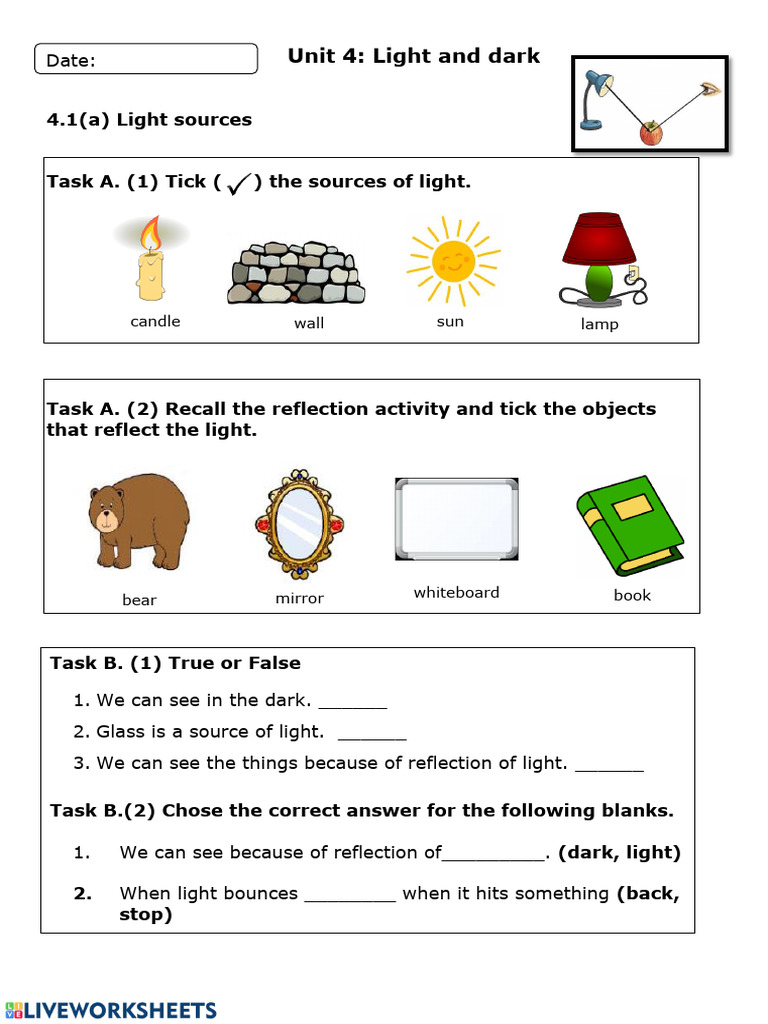 Unit 4: Light and Dark: Date | PDF