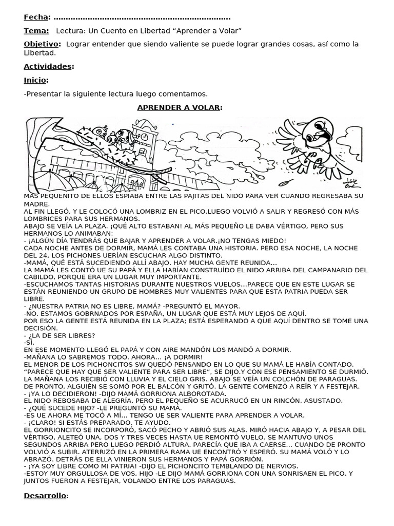 Cuento Aprender A Volar 3° | PDF