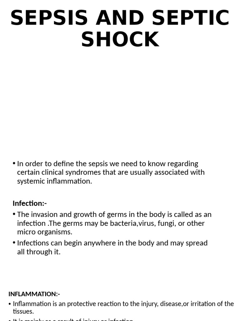 Understanding Sepsis and Septic Shock | PDF | Sepsis | Shock (Circulatory)