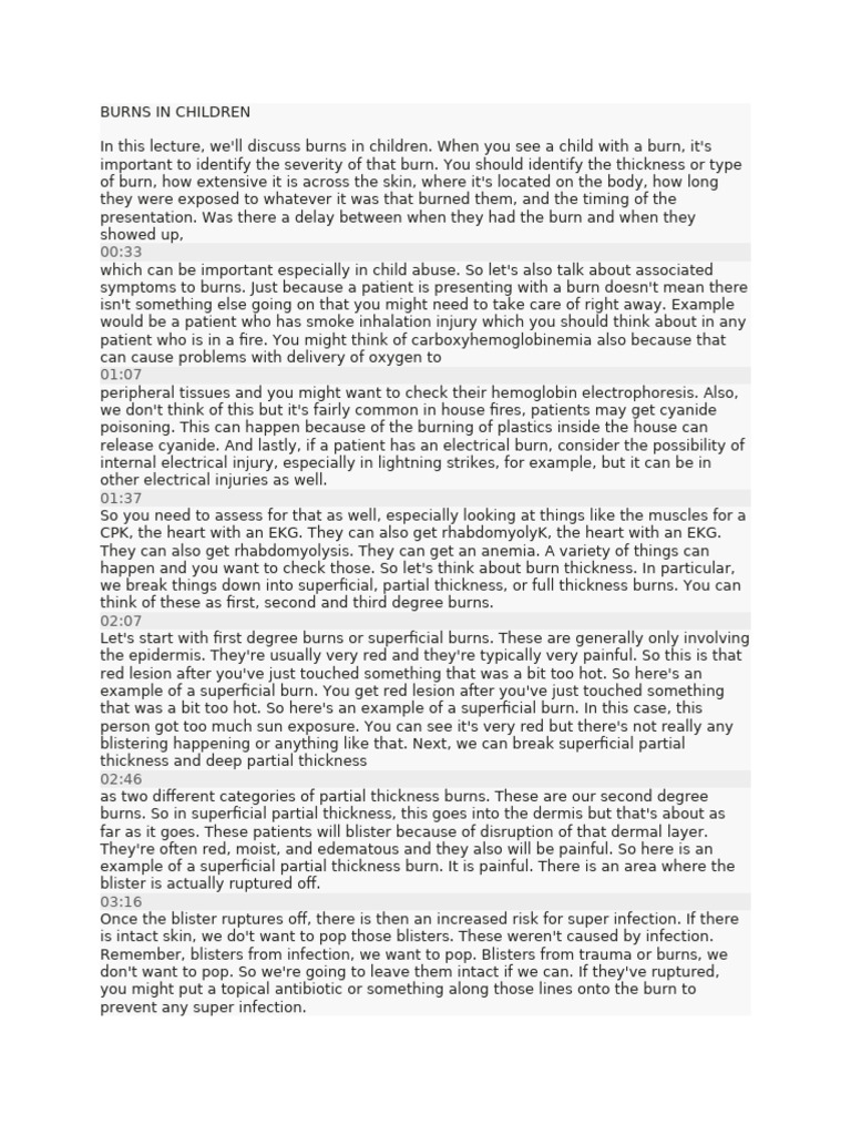 Maternal Videos Transcription | PDF | Child Abuse | Burn