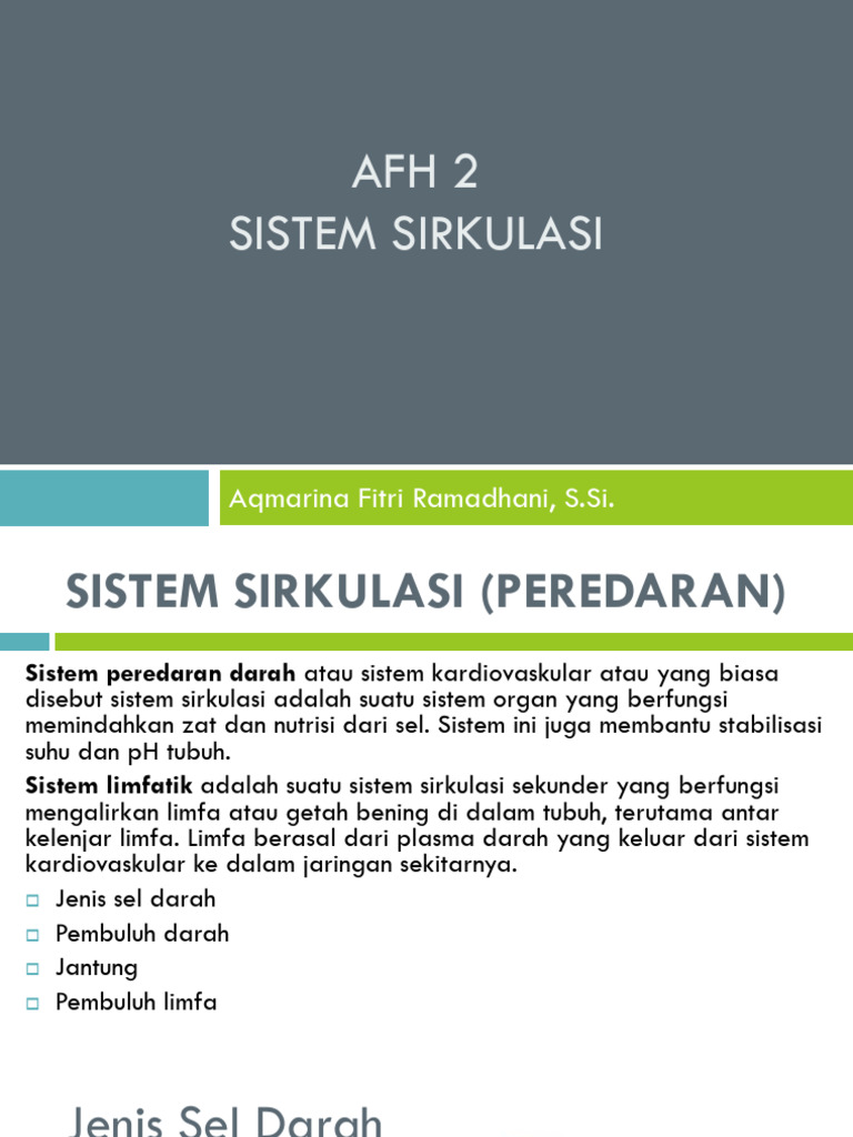 Osn 24 - Afh 2 Sistem Sirkulasi | PDF