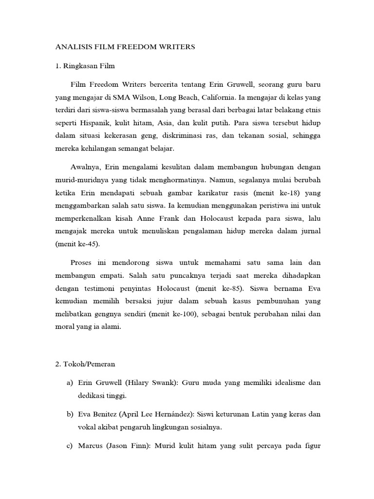 Analisis Film Freedom Writers | PDF