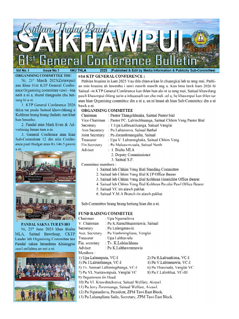 61st KTP General Conference, Bulletin (March) - 1 | PDF