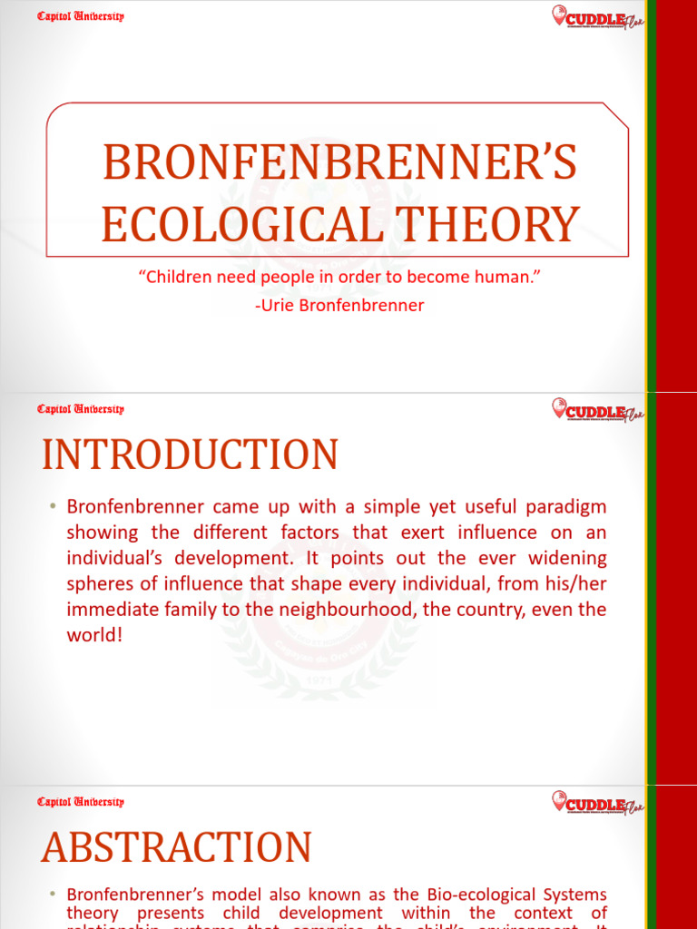 Bronfenbrenner's Ecological Model Explained | PDF | Human Development ...
