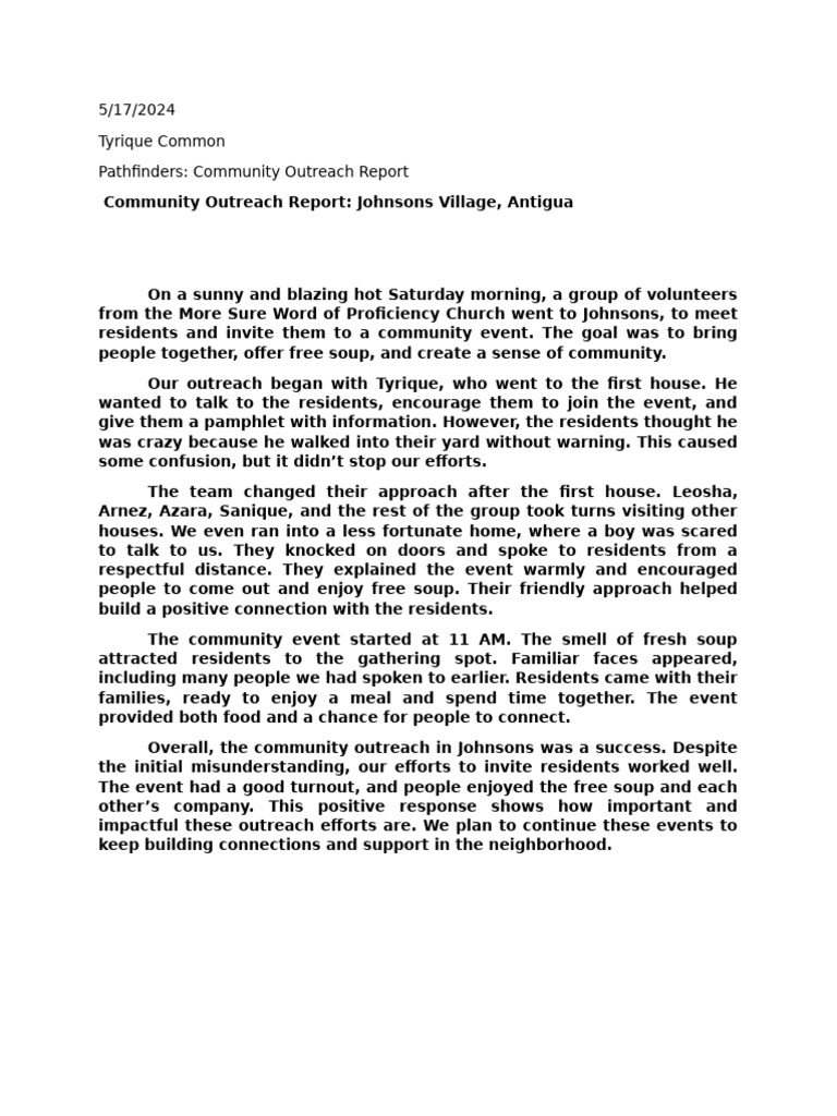 Community Outreach | PDF
