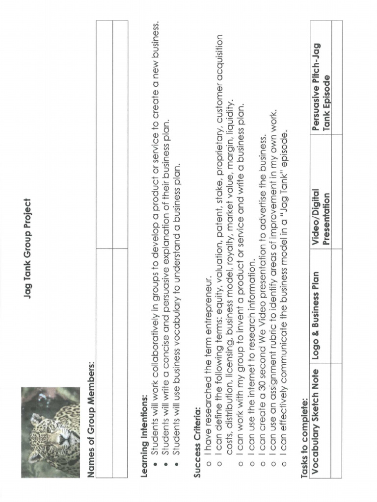 Jag Tank Packet For Print | PDF