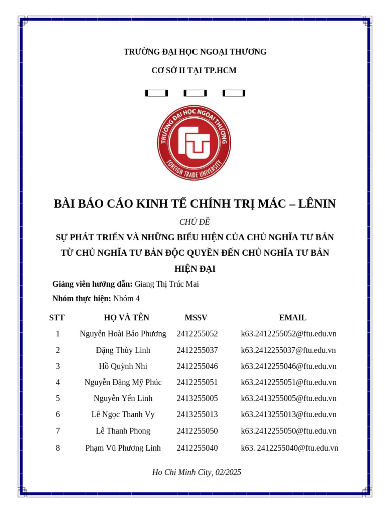 Bìa Report KTCTML (Draft) | PDF