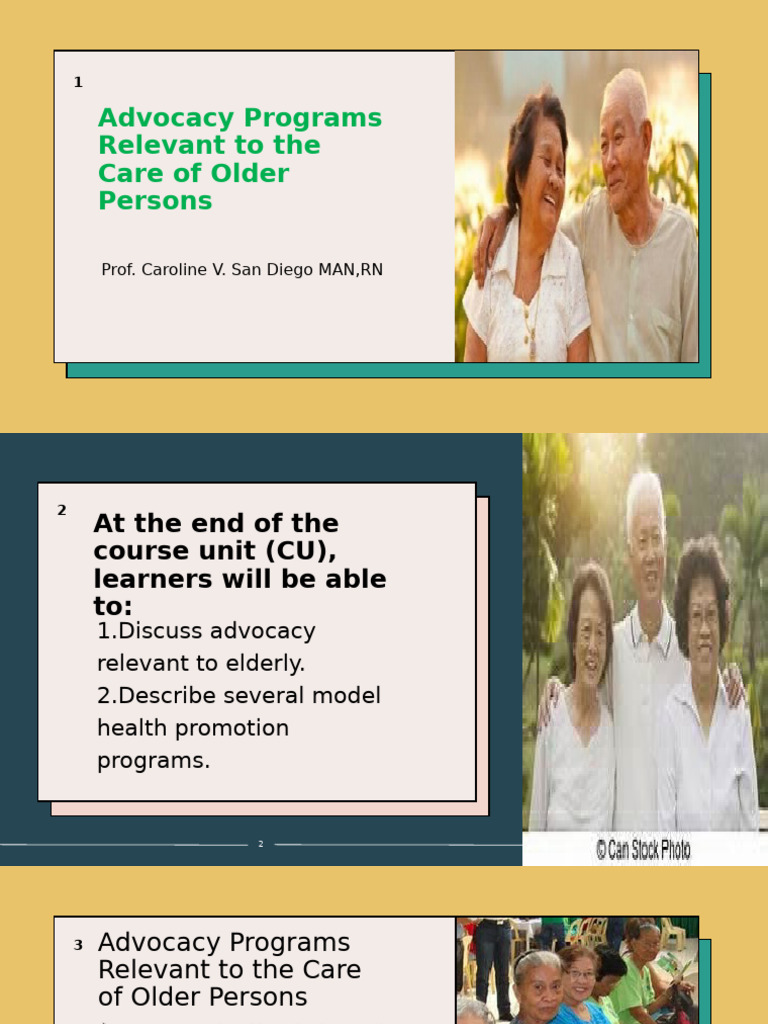 Advocacy Programs for Elderly Care | PDF | Public Health | Elderly Care