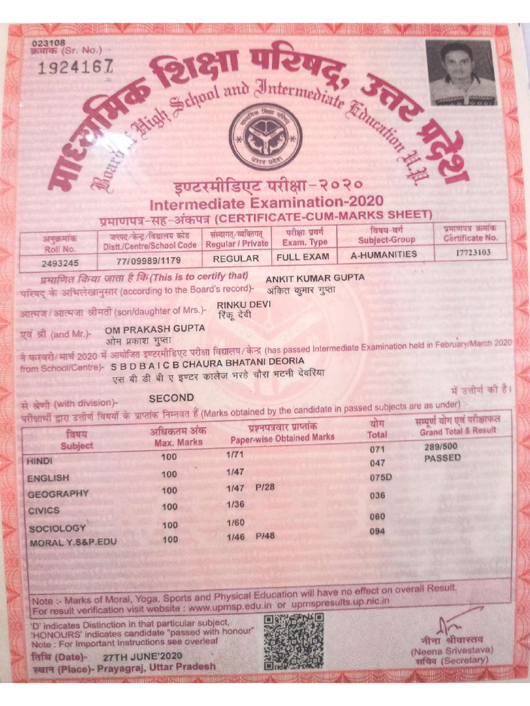 12th Cartificate Compressed | PDF