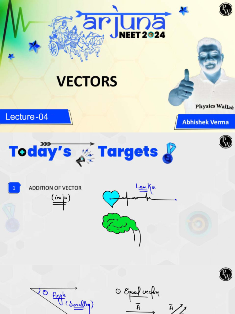 Vectors 04 - Classnotes - Arjuna NEET 2024 | PDF