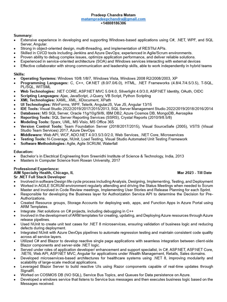 Pradeep Chandra Matam Draft Angular | PDF | Ajax (Programming) | J Query