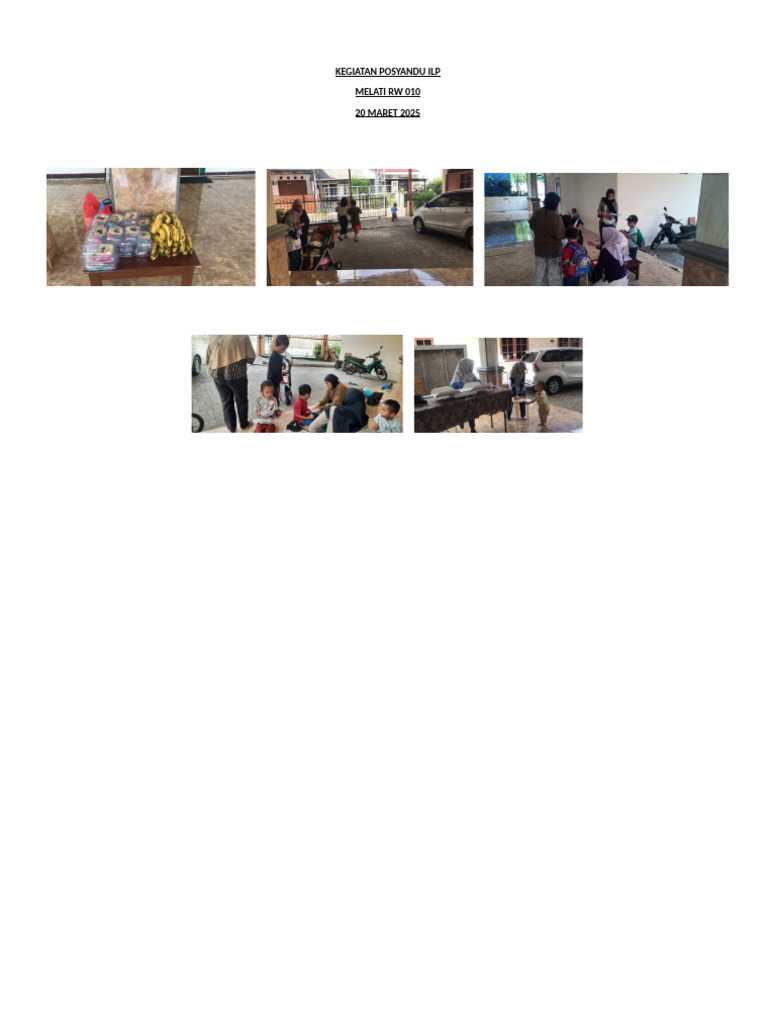 Kegiatan Posyandu Ilp Maret 2025 | PDF